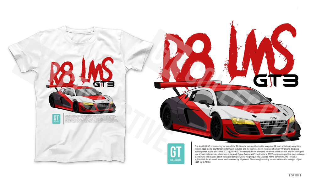 GT-C Audi R8 GT3 LMS Merch Tee – GT Collective